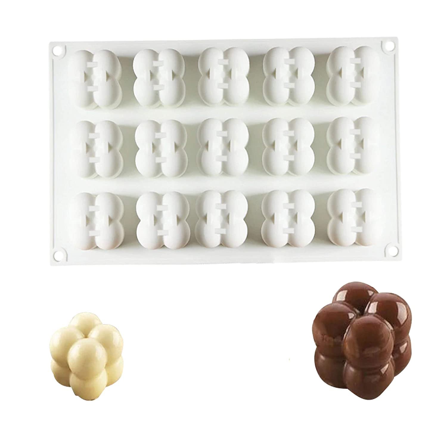 3D Magic Ball Fondant Silicone Molds Bubbles Cube Mold