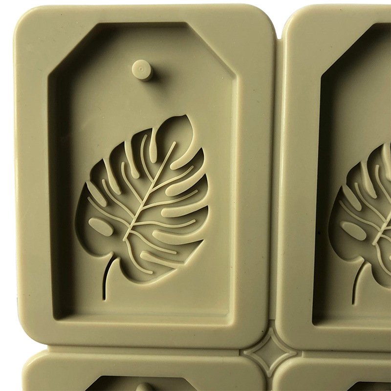 Vedini 4 Cavity Rectangular Leaf Wax DIY Silicone Mold