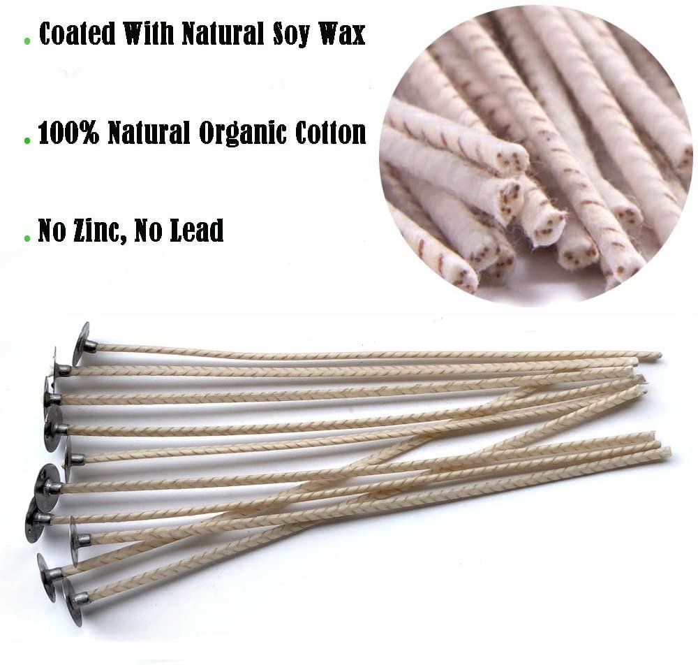 Vedini Candle Wick, Pre-Waxed Wicks with 100% Beeswax
